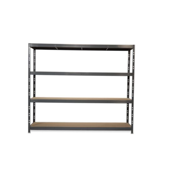 Étagère 4 plateaux Bois Métal Peinture époxy 185x200x50cm - INVENTIV ...