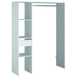 Dressing Combi Module C Colonne Penderie 138x180x40cm blanc - EKIPA ...